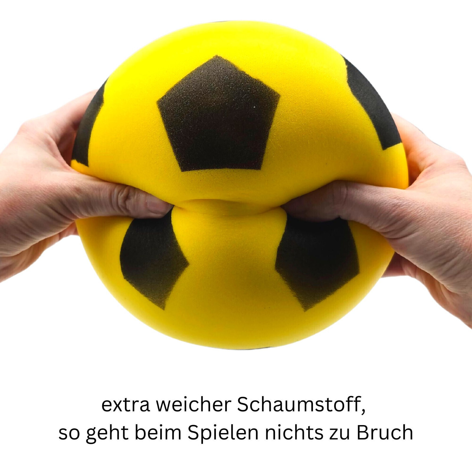Schaumstoffball gelb | weicher Spielball für Kinder | Fußball aus ...