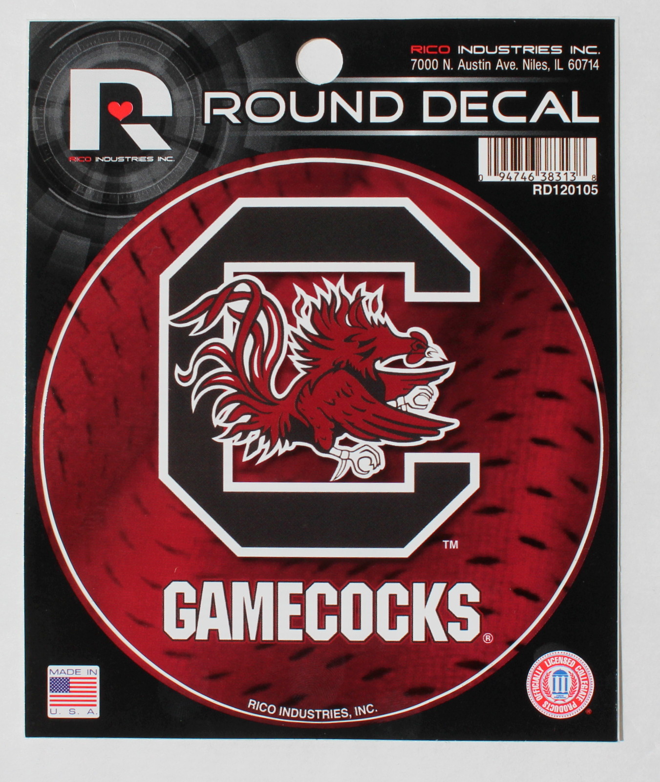 University Of South Carolina Gamecocks Round Decal Car Window Sticker 4 ...