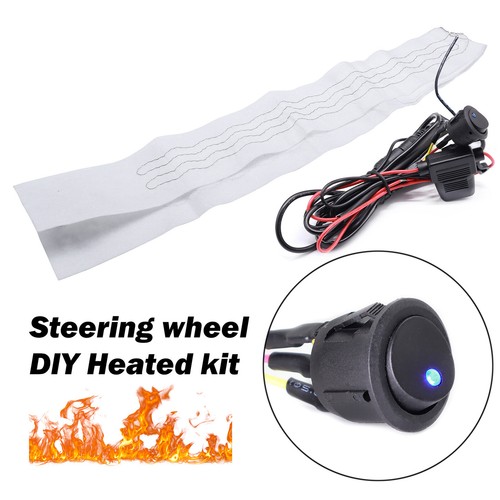 Winter Universal Car Heated Steering Wheel Cover DIY Kit Warm Pad W ...