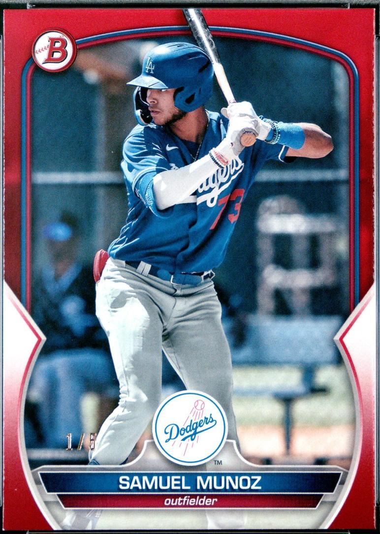 2023 Bowman Draft - Samuel Munoz #BD-102 Red /5 (RC) for sale online | eBay