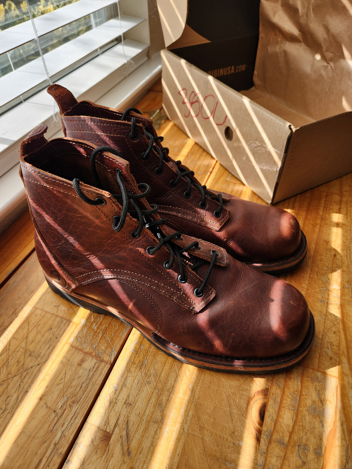 Origin Maine American Bison Boots 6" standard lug 13EE - Jocko Willink ...