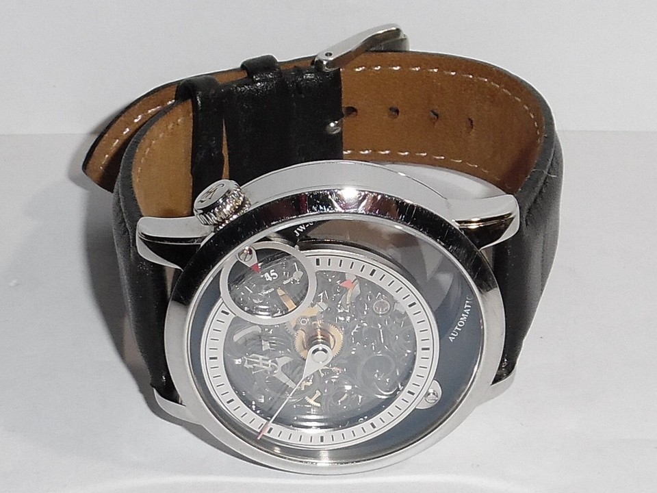 JW WATCHES JW-01 AUTOMATIC SKELETON WRIST WATCH. WORKS. | eBay