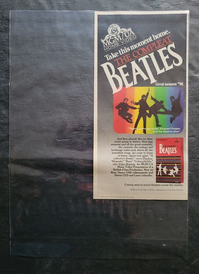 The Beatles The Compleat Beatles VHS Promo Print Advertisement Vintage ...