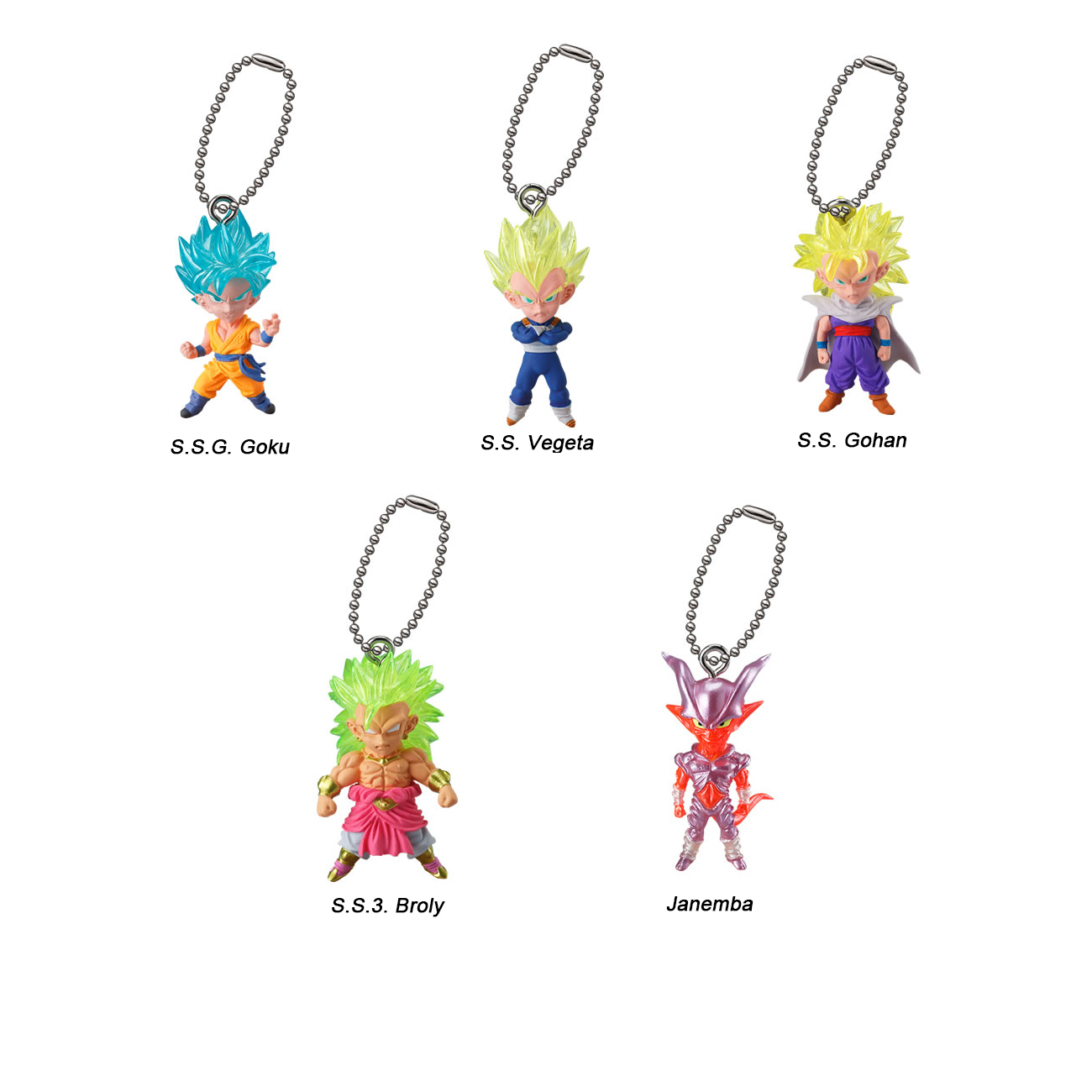 Dragon Ball Z Super Mascot PVC Keychain SD Figure~ Super Saiyan SS3 ...