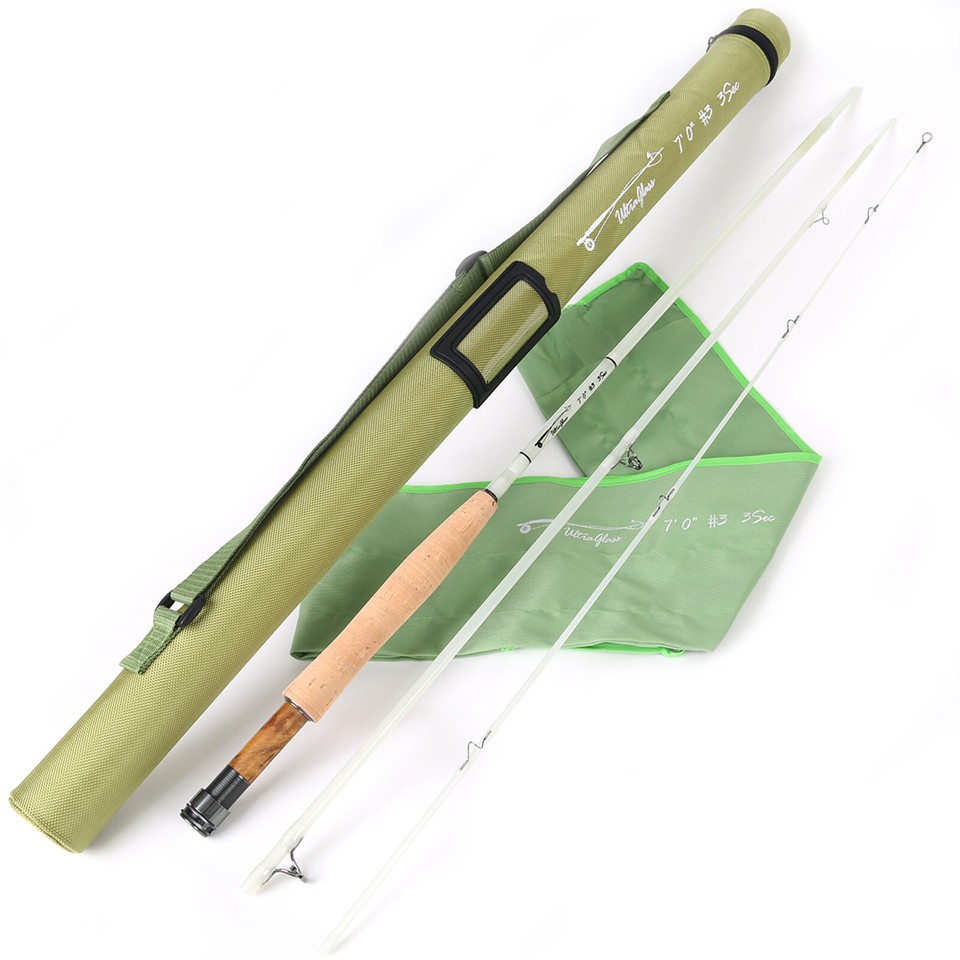 Maxcatch Fiberglass Fly Fishing Rod: 3wt/4wt/5wt/6wt/8wt/10wt Medium ...