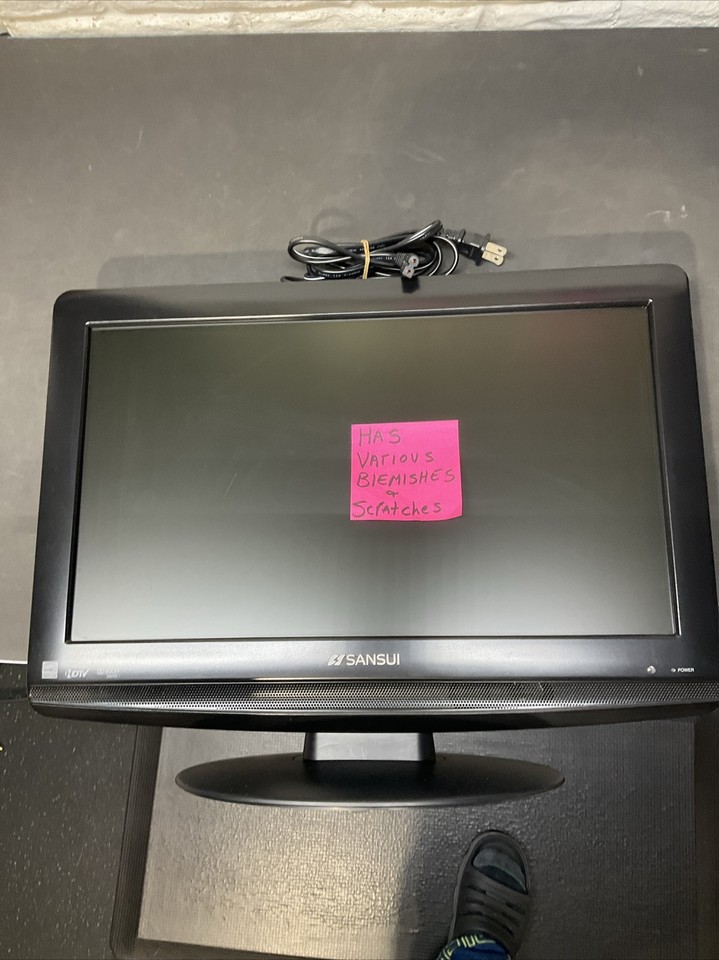 Sansui HDLCD1955A 19" 720p HD LCD Television TV NO REMOTE camping ...