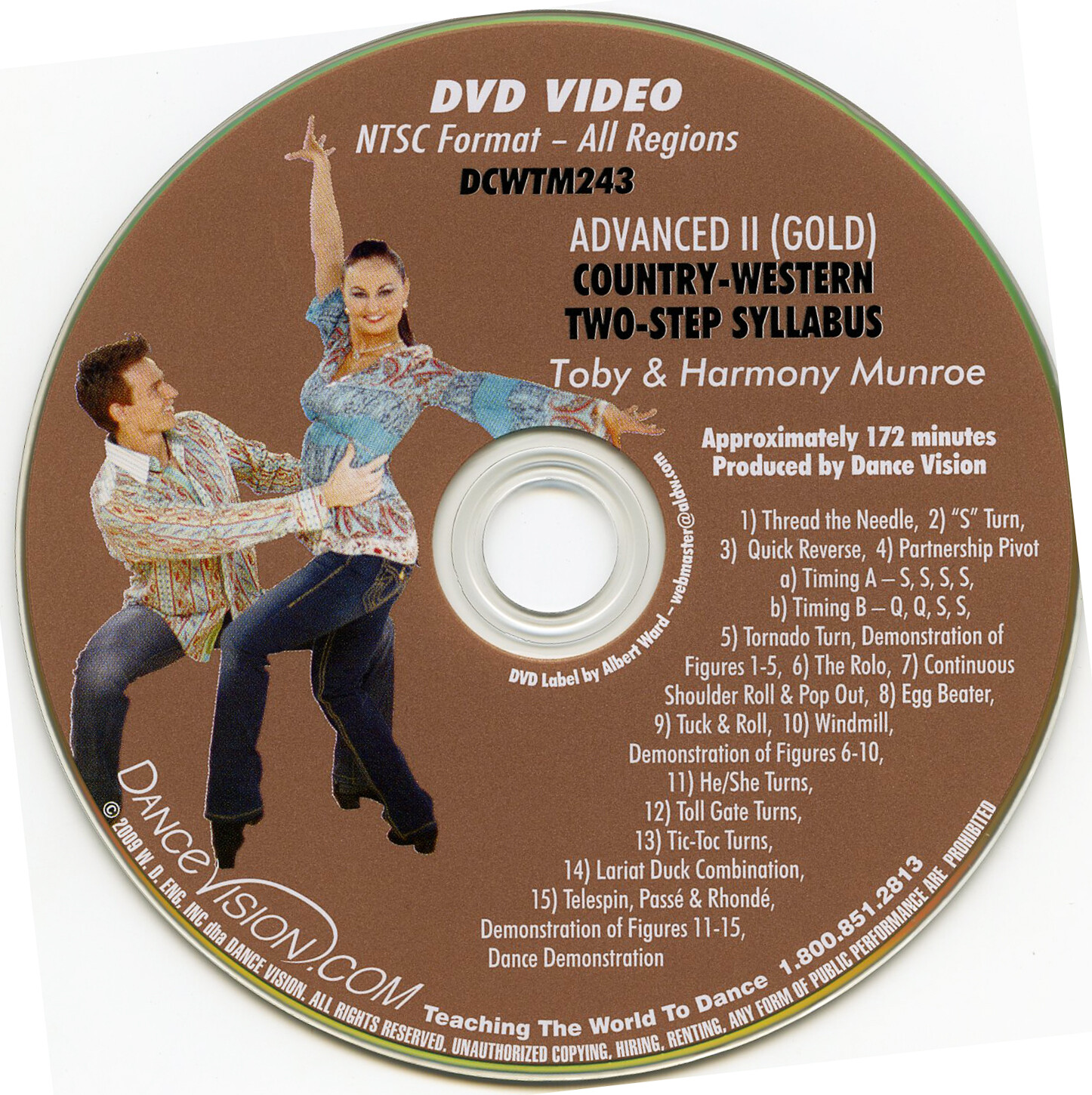 Country-Western Two-Step Syllabus, Gold, Toby Munroe DCWTM243 Dance ...