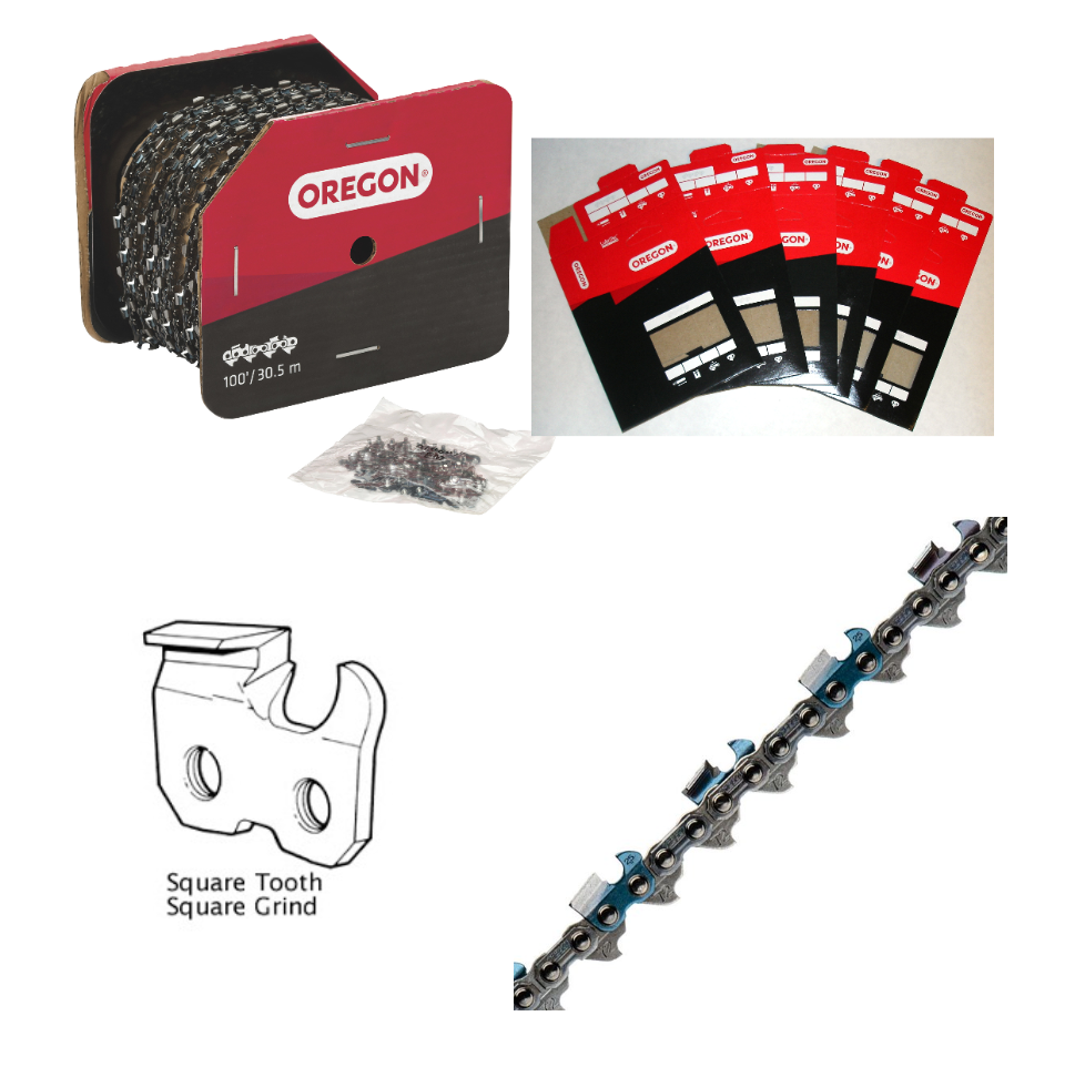 Oregon Square Ground Chisel Saw Chain 3/8 - .050 - 100 ft Reel ...