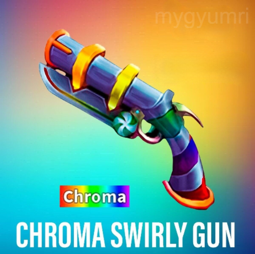 ROBLOX MM2 CHROMA SWIRLY GUN!! | eBay