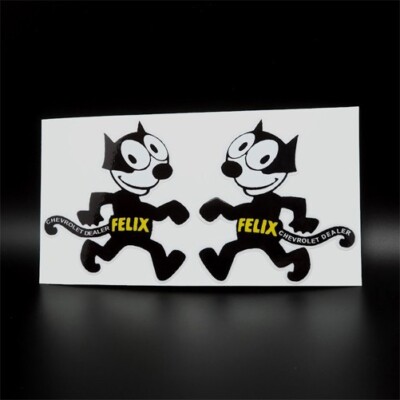 2 FELIX CHEVROLET DECALS, Left & Right, Vinyl STICKERs, car racing, hot ...