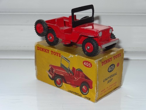 (M) dinky UNIVERSAL JEEP - 405 rare red plastic hubs | eBay