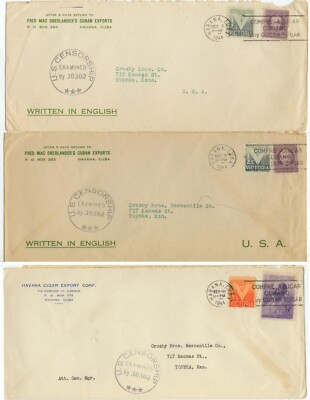 1944 WWII US Censorship Caribbean covers | eBay