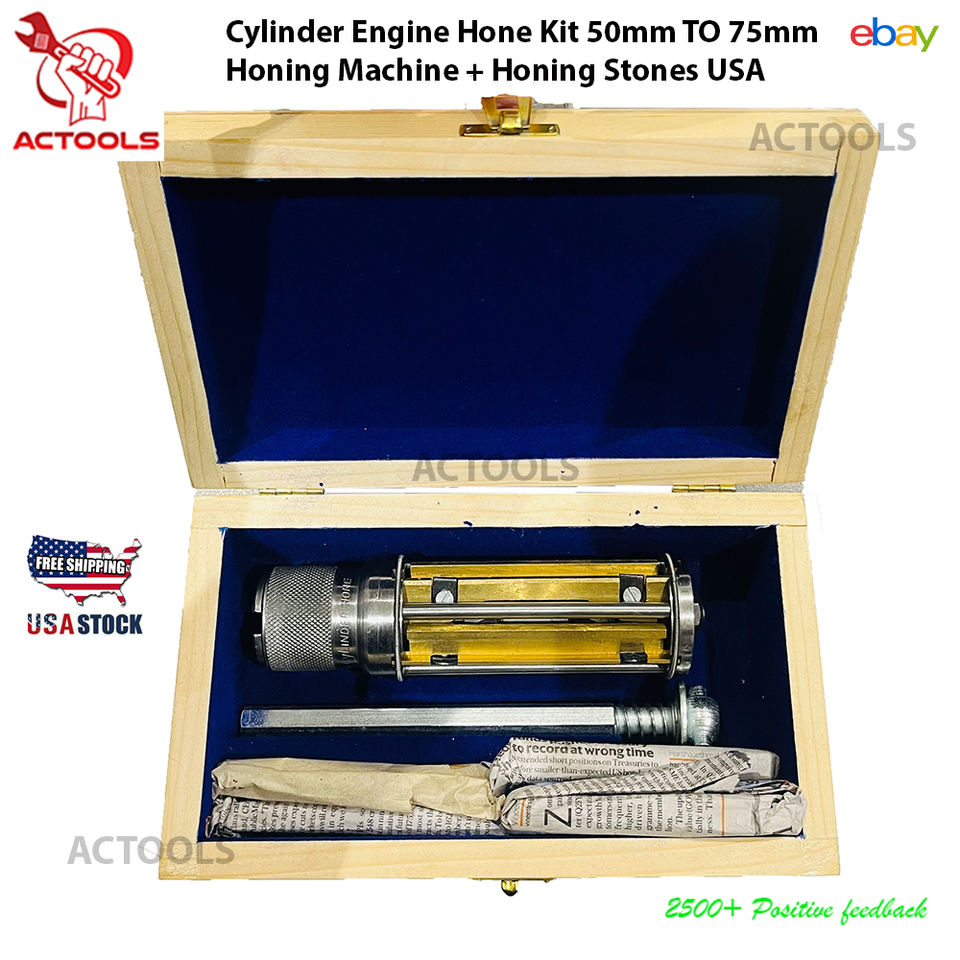 Cylinder Engine Hone Kit + Honing Stones 4 Set All Sizes Available USA ...