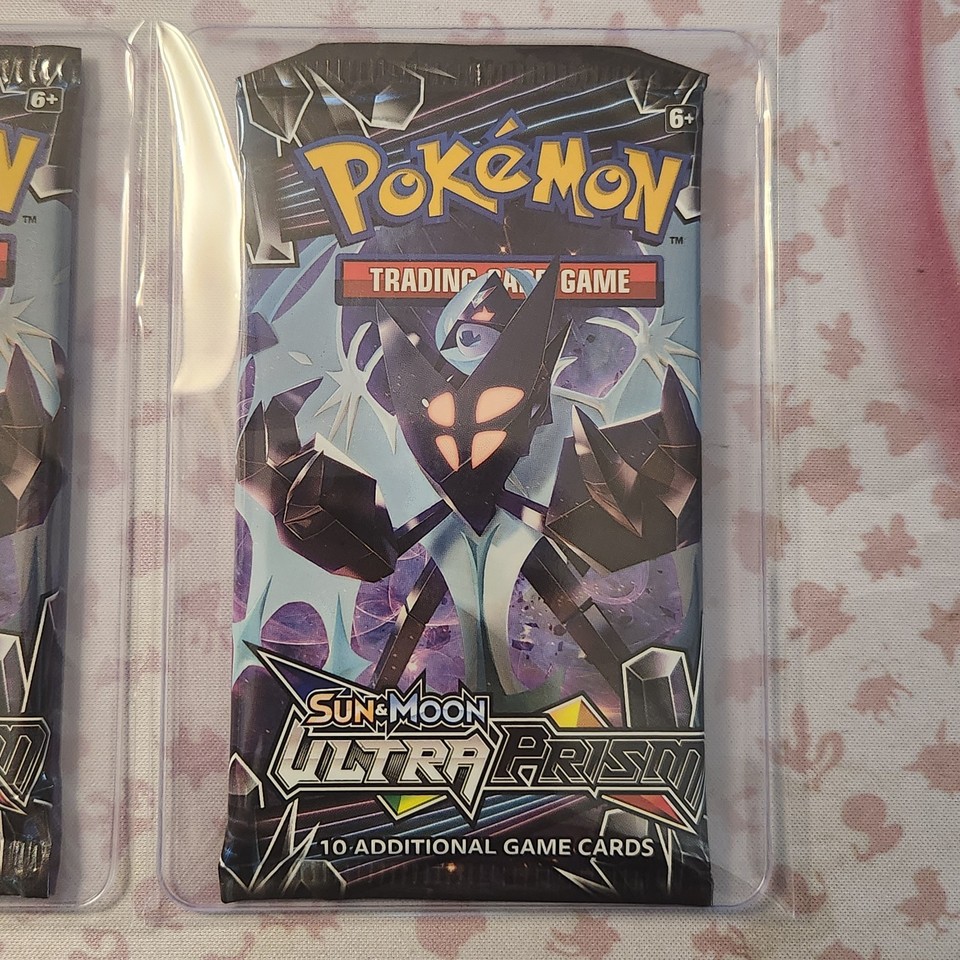 Lot 2 Ultra Prism Booster Pack 2018 Pokemon Sun & Moon In Case Sleeved ...