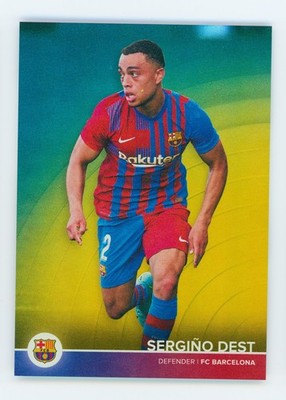 2021-22 Sergino Dest Topps FC Barcelona Team Set Gold Foil Soccer Card ...