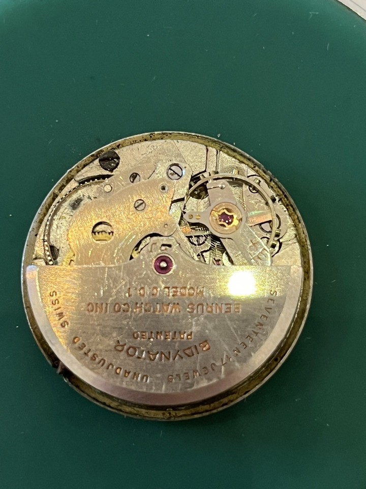 GOOD BALANCE Benrus C.D.1 Automatic Bidynator Watch Movement 17j Felsa ...