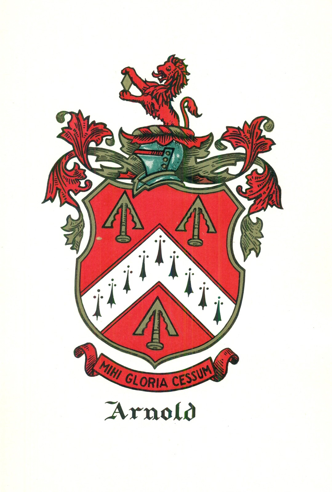 Great Coat of Arms Arnold Family Crest genealogy, would look great ...