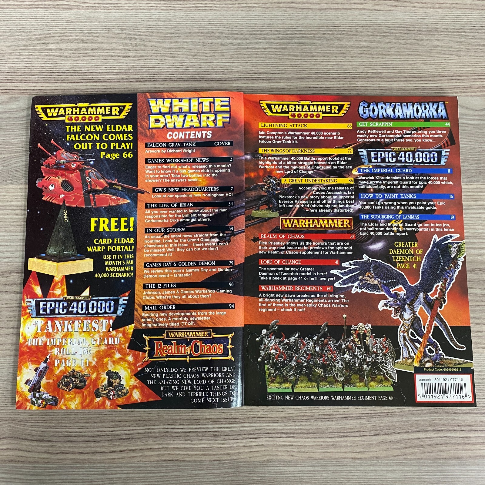 WHITE DWARF ISSUE NO 216 WARHAMMER FANTASY 40,000 40K MAGAZINE DECEMBER ...