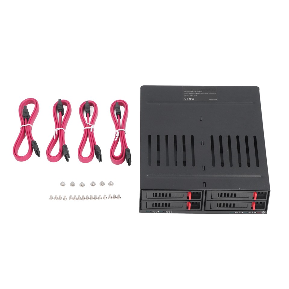 4 Bay 2.5 Inch HDD SSD Hot Swap Cage For External 5.25 Inch Bay ...