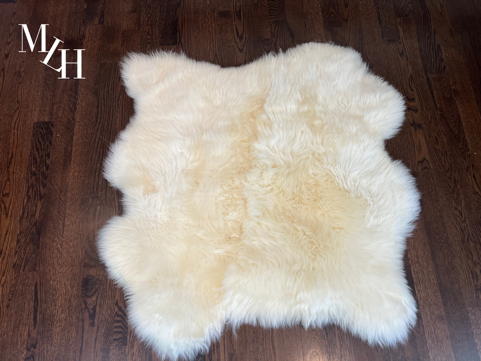 Sheepskin Large Wool Rug Natural Sheep Skin Pet Friendly Bed Throw | eBay