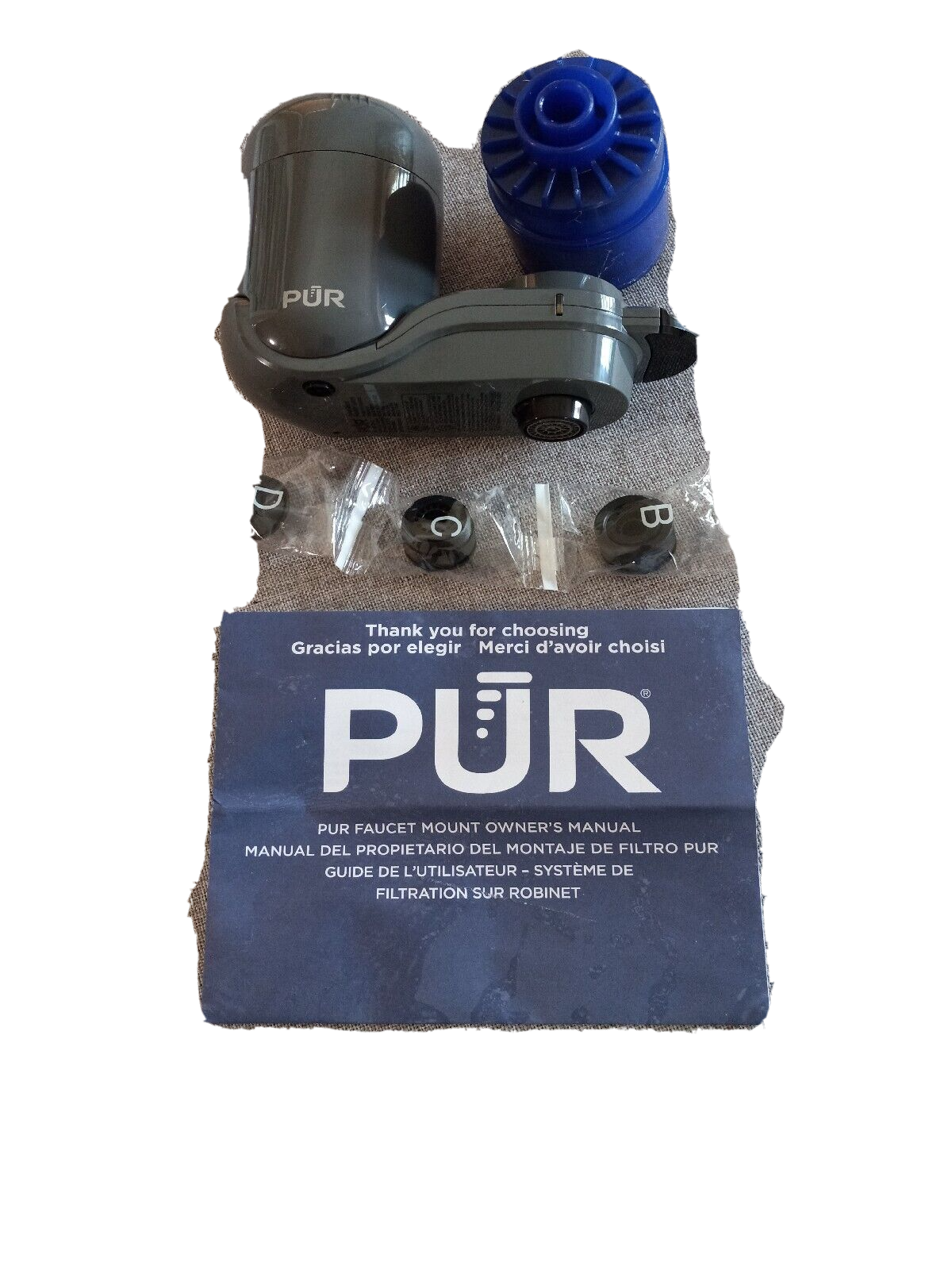 PUR PLUS Faucet Mount Water Filtration System, Gray +2-Pack Filter ...