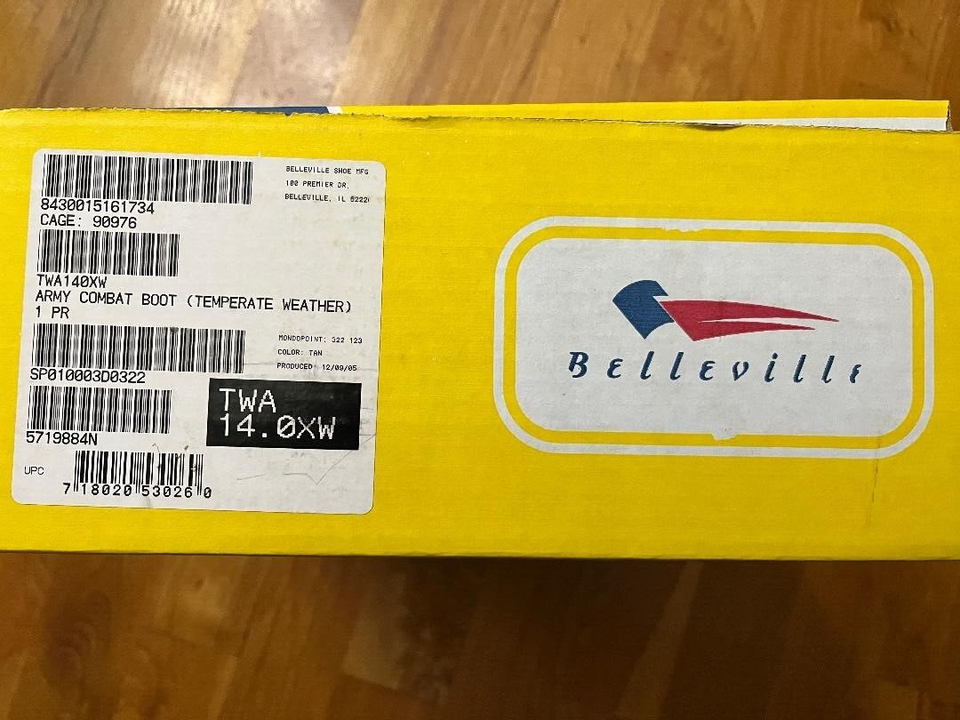 Belleville Temperate Weather Army Combat Boots W/Goretex Desert Tan ...