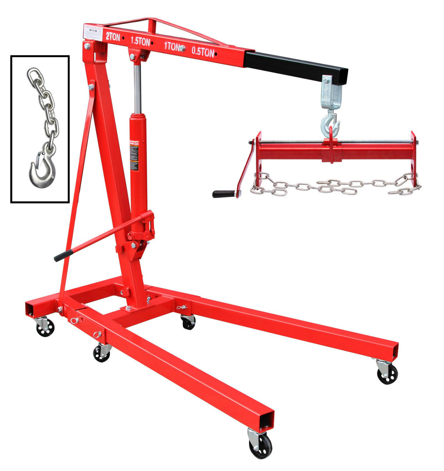 2 To. Werkstatt Kran Motorkran Motorheber plus Kette und Balancierer ...