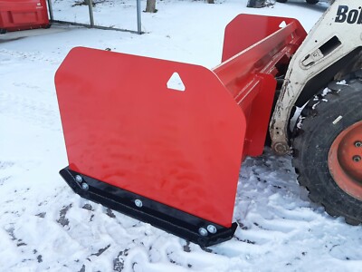 8' Bobcat Snow Pusher Box Skid steer Commercial Plow Box CAT Case ...