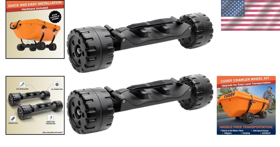 Ultra-Durable CUDDY Cooler Wheel Conversion Kit with All-Terrain ...