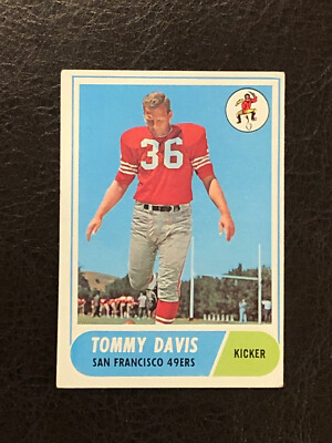1968 Topps Football Tommy Davis Card #165 EX-NM San Francisco 49ers | eBay