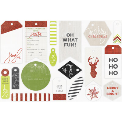 Heidi Swapp Oh What Fun Collection Christmas Glitter Tags (18 Piece) | eBay