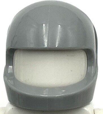 Lego New Light Bluish Gray Minifigure Headgear Helmet Motorcycle Part ...