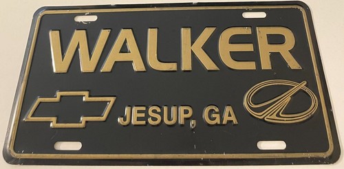 Walker Chevrolet Oldsmobile Dealership Booster License Plate Jesup ...