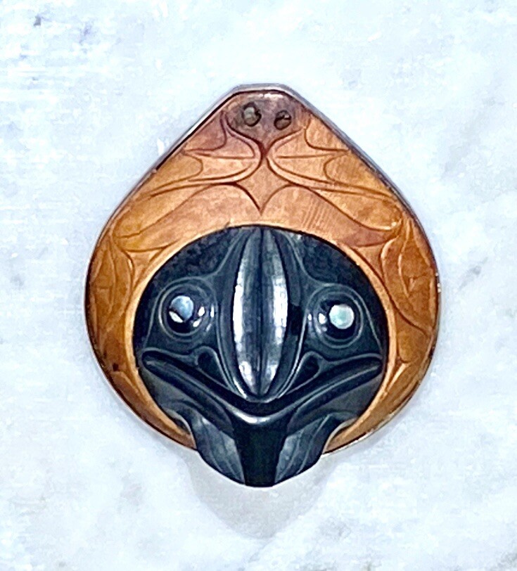 Haida Frog argillite pendant by Marcel Russ | eBay