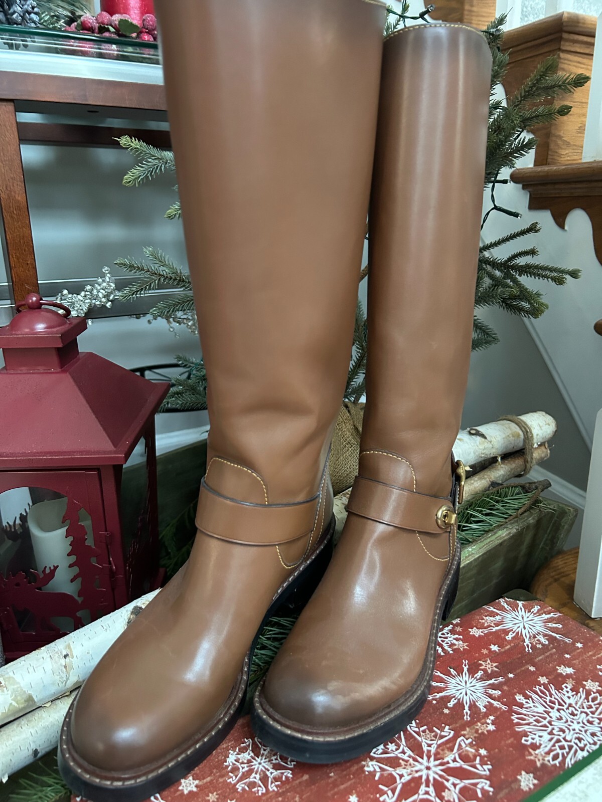 COACH 7M Brown Riding Sutton Saddle Leather Calf Slip… - Gem