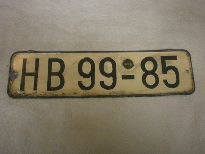 EAST GERMANY DDR GARDELEGEN OLDER TYPE # HB 99-85 RARE LICENSE PLATE | eBay