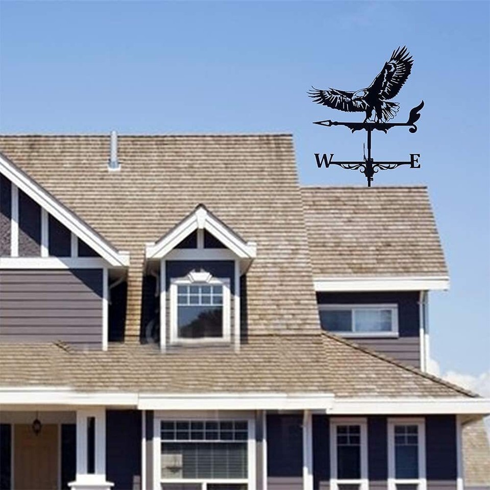 Owl/Eagle Weather Vane Stainless Steel Weather Vane Yard Barn Scene ...