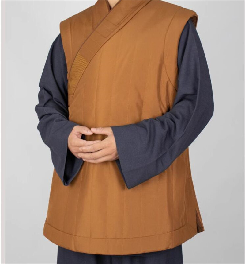 Shaolin Buddhist Monk Kung fu velvet Vest coat | eBay