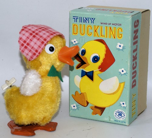 Vintage Wind-up TINY DUCKLING Duck Figure #3532, Masudaya Modern Toys ...