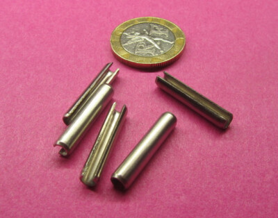 18-8 Stainless Steel Slotted Metric Spring Pin M4 Dia x 22 mm Length ...