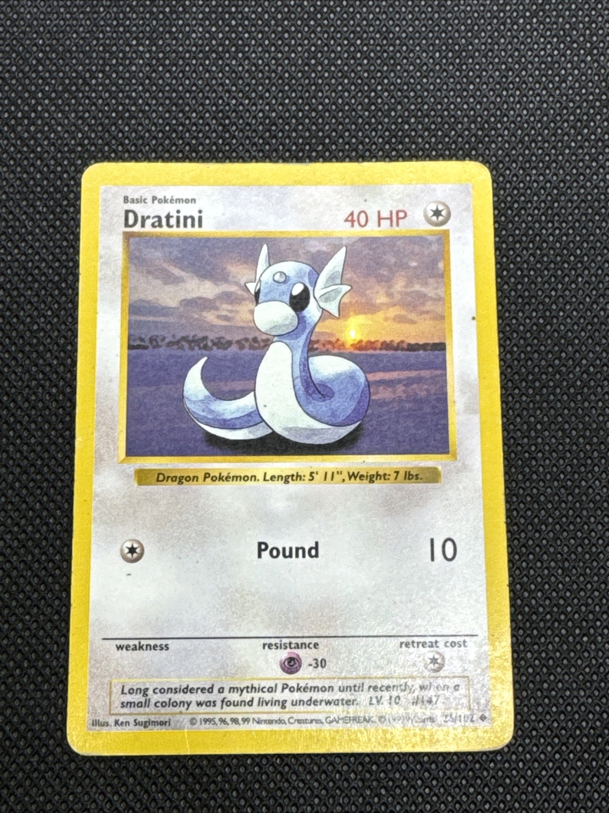 Dratini Non-Holographic Shadowless Uncommon 26/102 Pokémon TCG Base Set ...