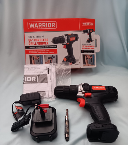Warrior 12v 3/8" Cordless Drill Driver/Includes Charger And Battery | eBay