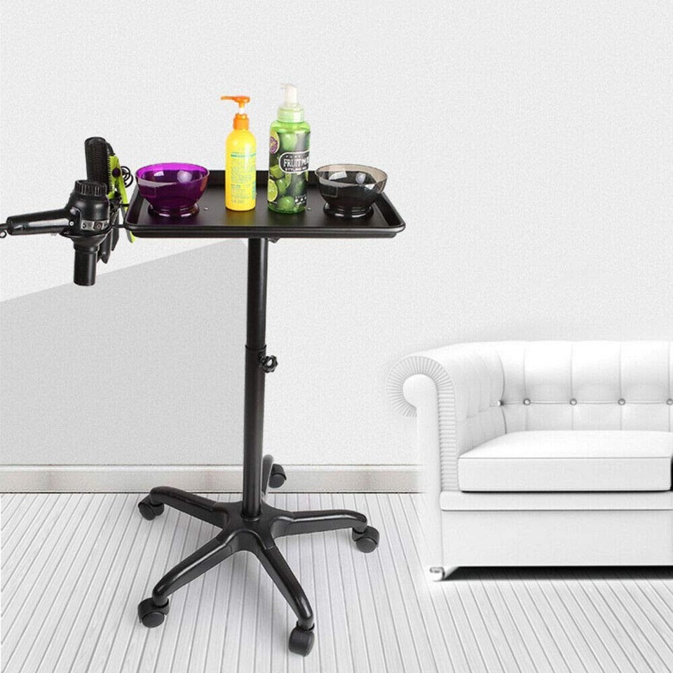 Beauty Rolling Salon Tray,Aluminum Trolley Cart on Wheels,Height ...