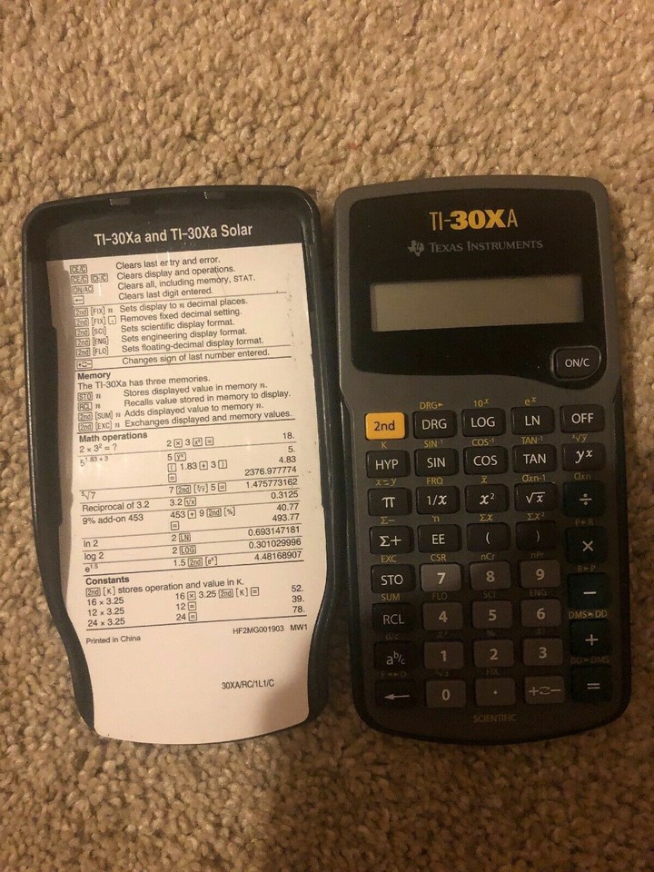 Texas Instruments TI-30Xa Scientific Calculator 33317029990| eBay