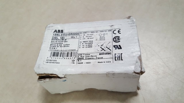 ABB DBL 160 Distribution Block - 1SNL316010R0000 for sale online | eBay