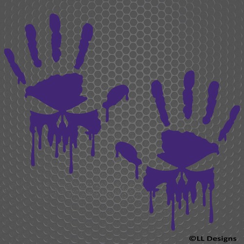 Dripping Skull Hand Wave Pair Off Road 4x4 Truck SUV Vinyl Decal ...