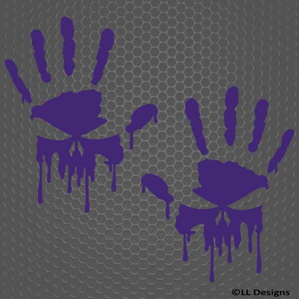Dripping Skull Hand Wave Pair Off Road 4x4 Truck SUV Vinyl Decal ...
