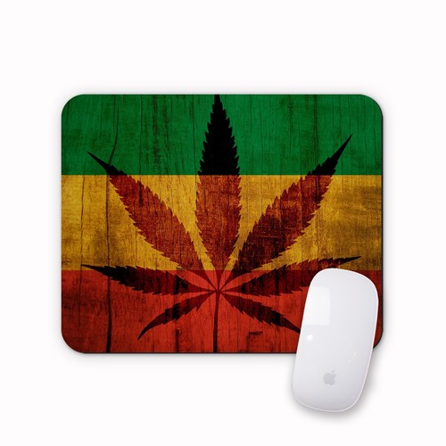 Reggae Rastafarian mouse mat - Marijuana Leaf Desk Pad Non Slip Rubber ...