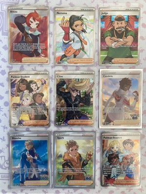 Full Art Trainer Pokemon Card Bundle - 9 Cards - NM - Azeru Blanche ...