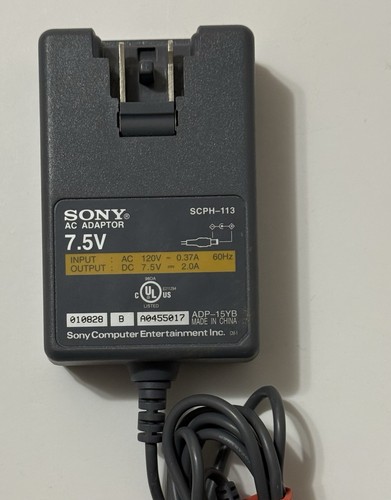 Sony PlayStation PS1 Slim PSone PS 1 One AC Adaptor SCPH-113 Power Cord ...